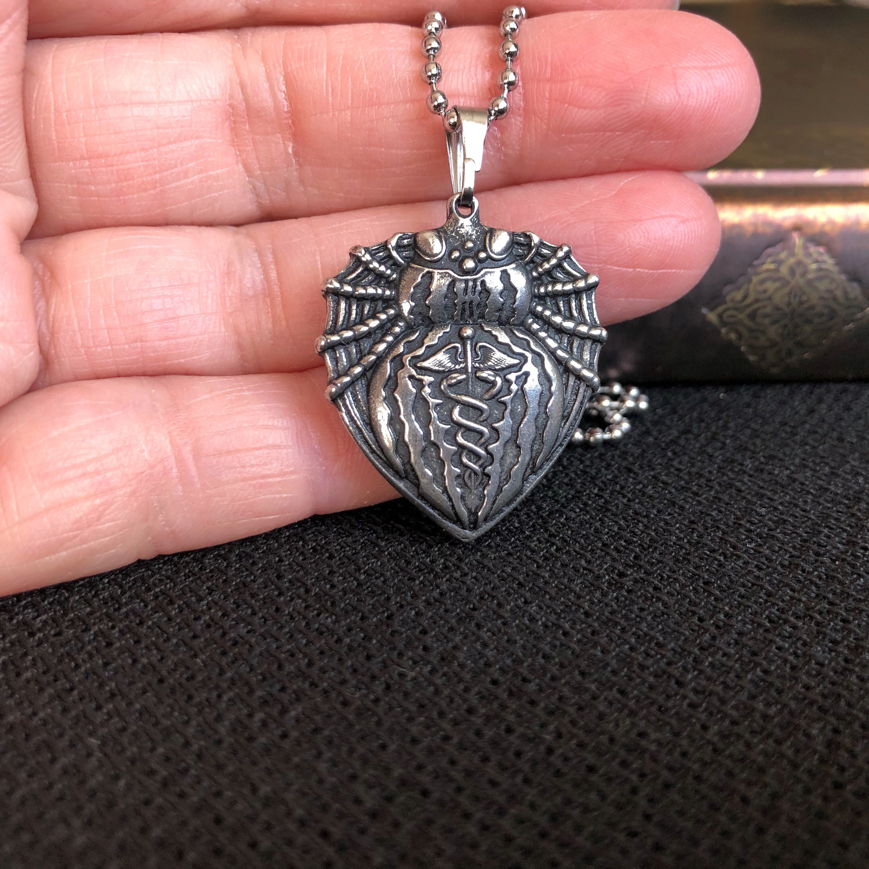 Eihwaz Rune/ Spider Bilateral Pendant Amulet. Viking Rune | Etsy