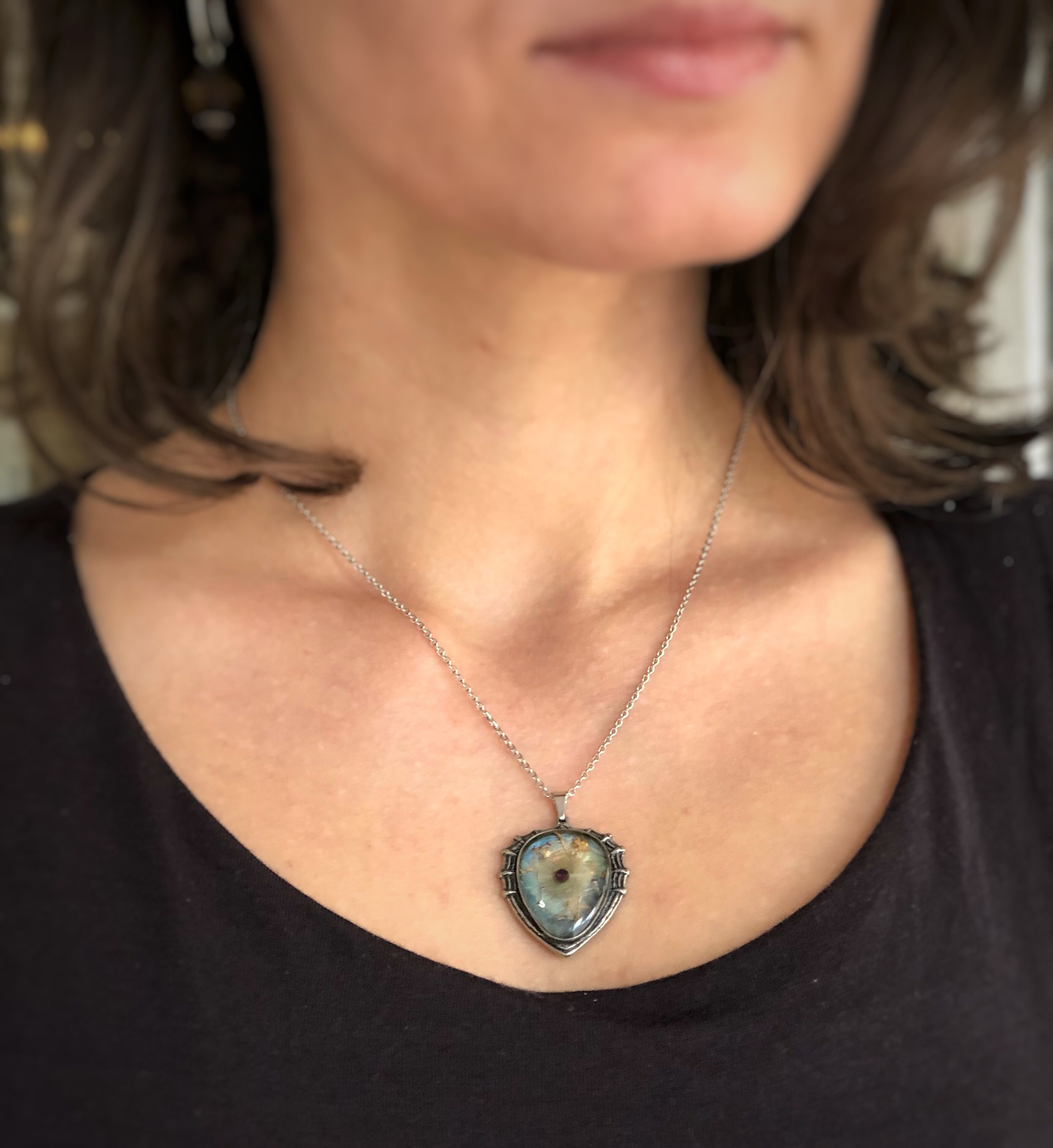 Eihwaz Rune/ Spider Bilateral Pendant Amulet. Viking Rune | Etsy