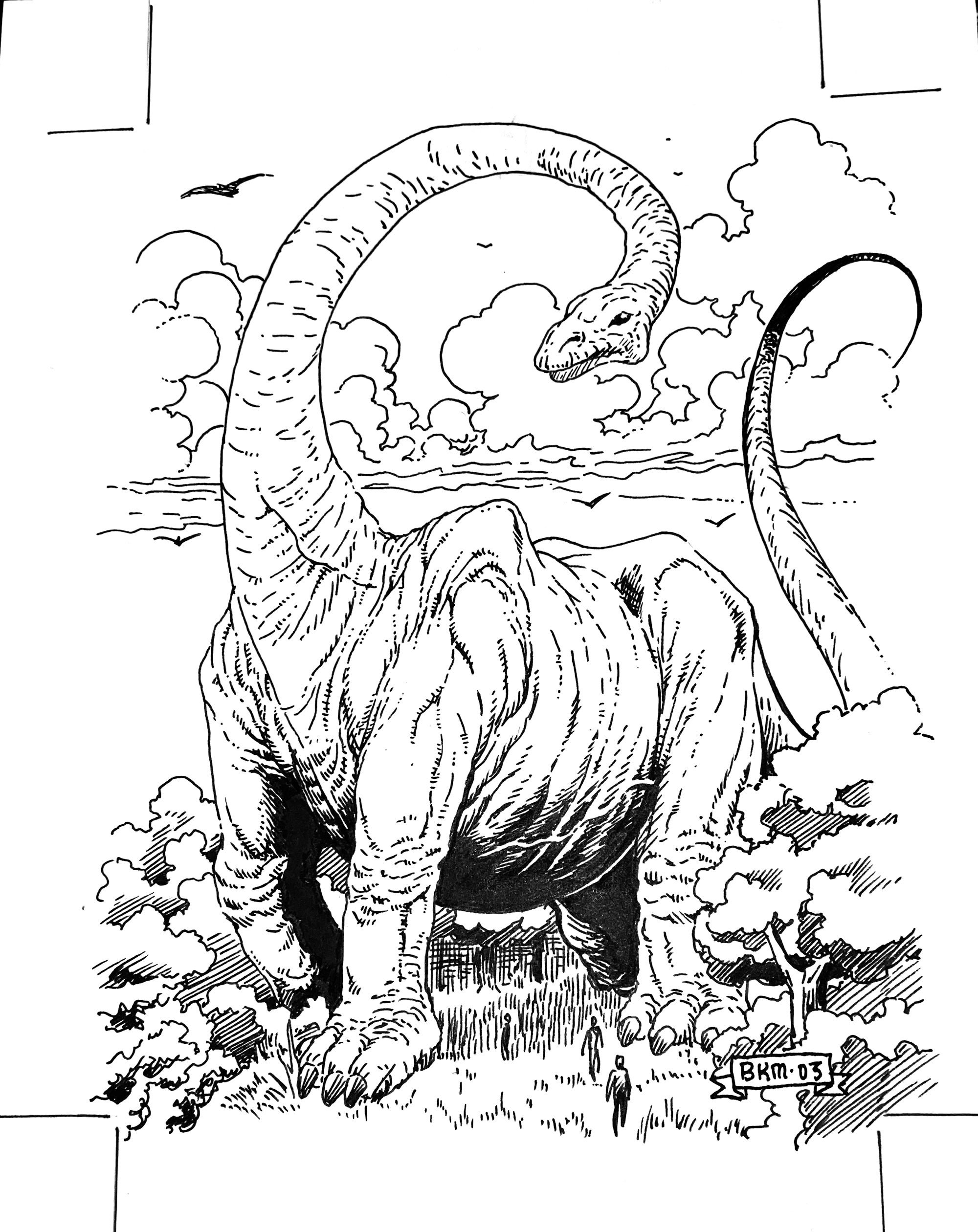 Original Artwork Broncosaurus Rex: Dinosaurs That Never Were ...