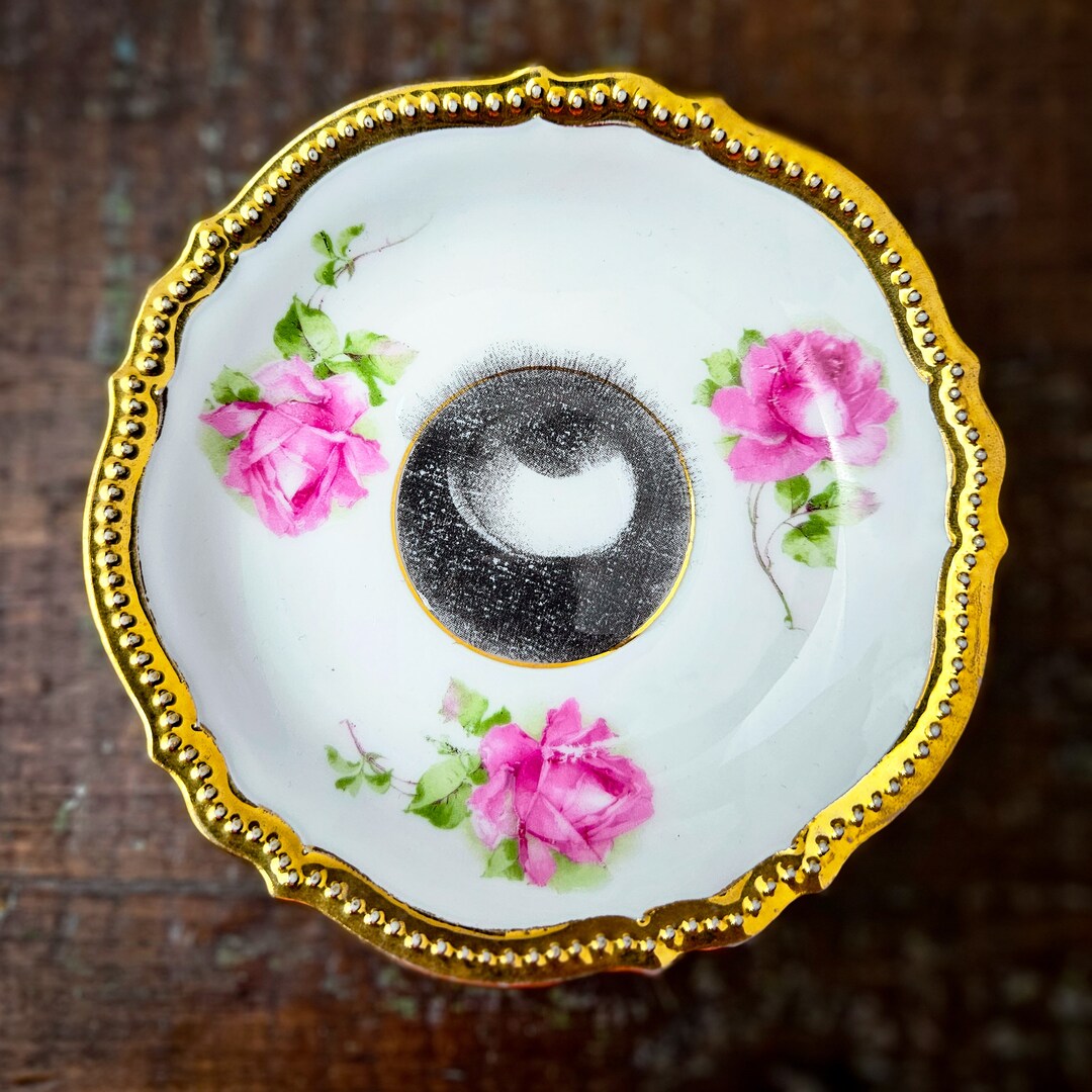 Monster Eyeball Redesigned/upcycled Vintage China Trinket Dish Home ...