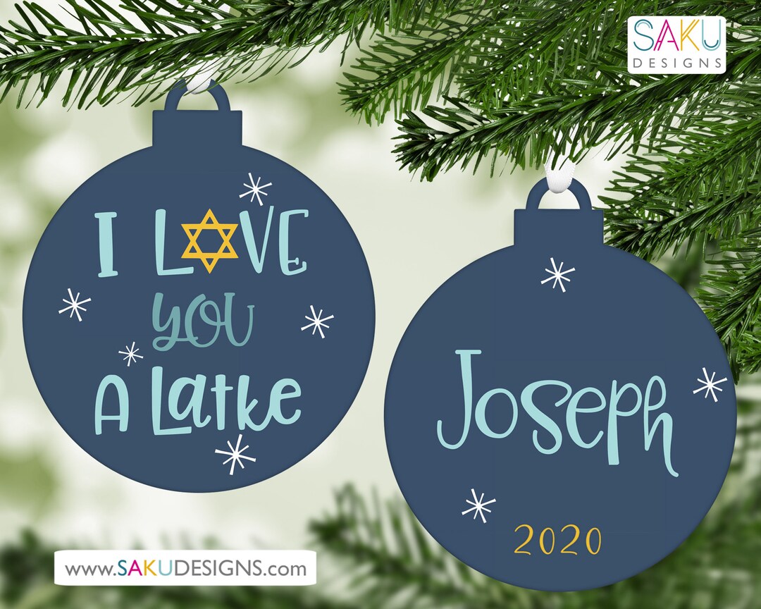 I Love You a Latke Hanukkah Ornament-hanukkah Decoration-jewish ...