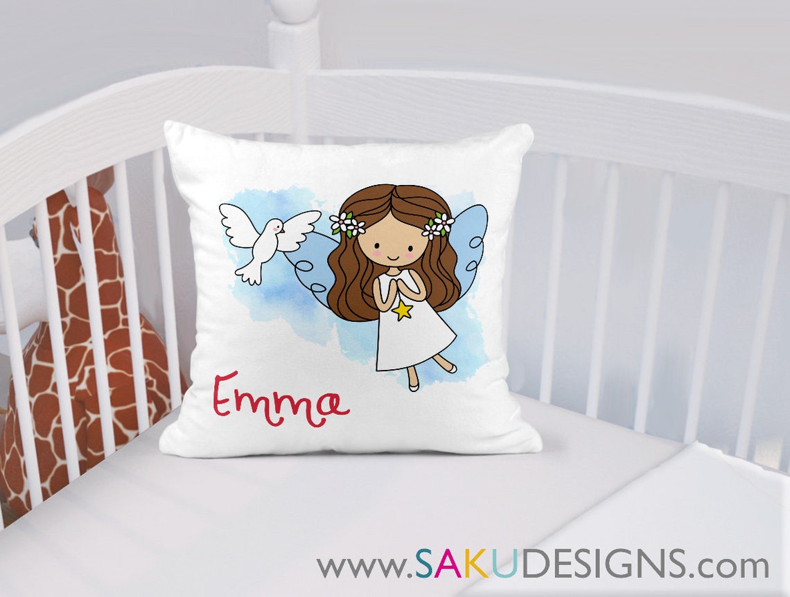 Girl Angel Now I Lay Me Down to Sleep Pillow-personalized Pillow ...