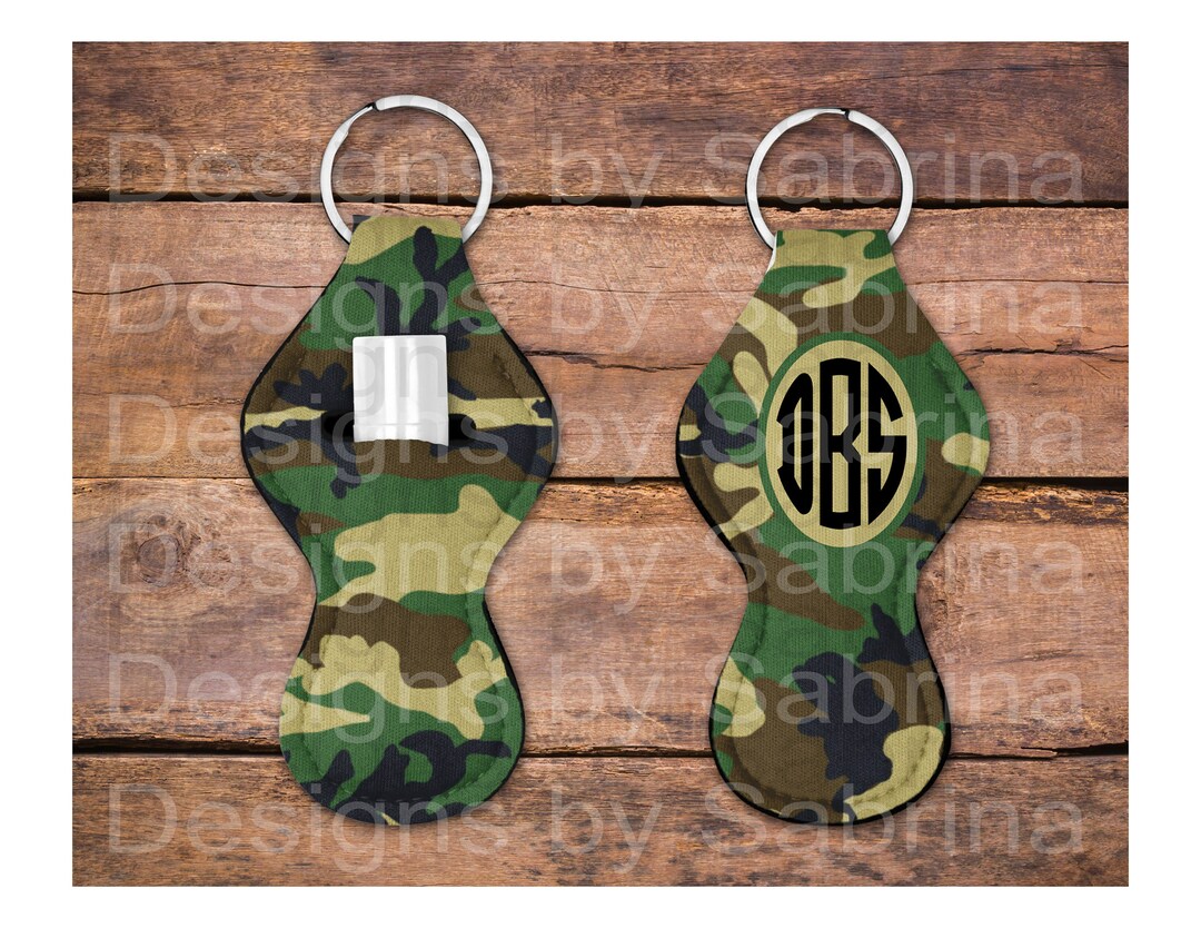 CAMO MONOGRAM Chapstick Holder-lip Balm-personalized Chapstick Holder ...