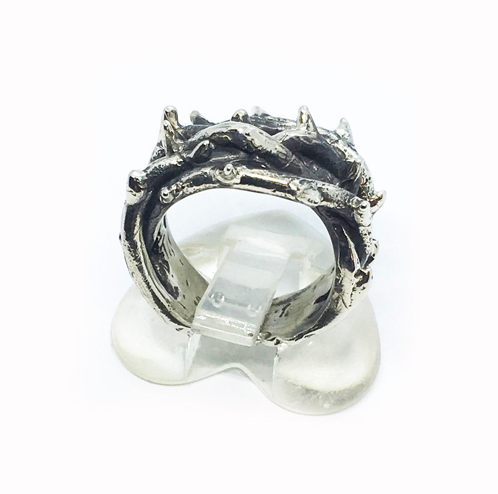 Crown of Thorns Silver Ring V3 - Etsy