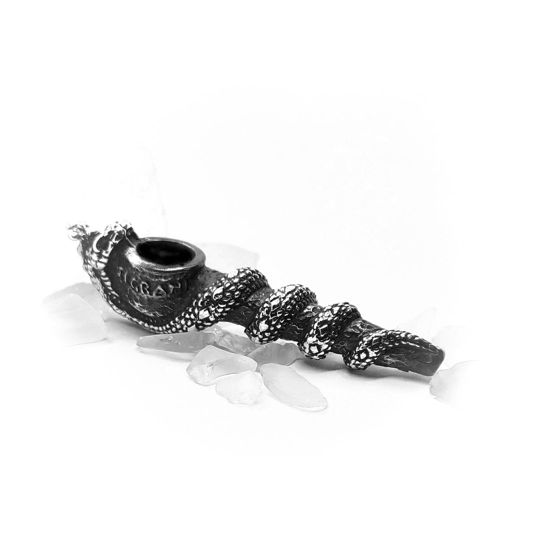 Snake Wrapped Sterling Silver Pipe - Etsy
