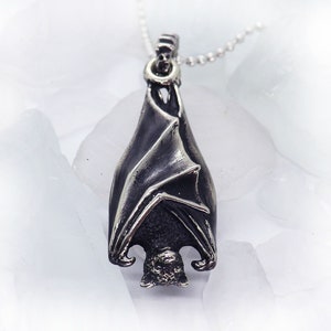 Bat Sterling Silver Pendant - Etsy