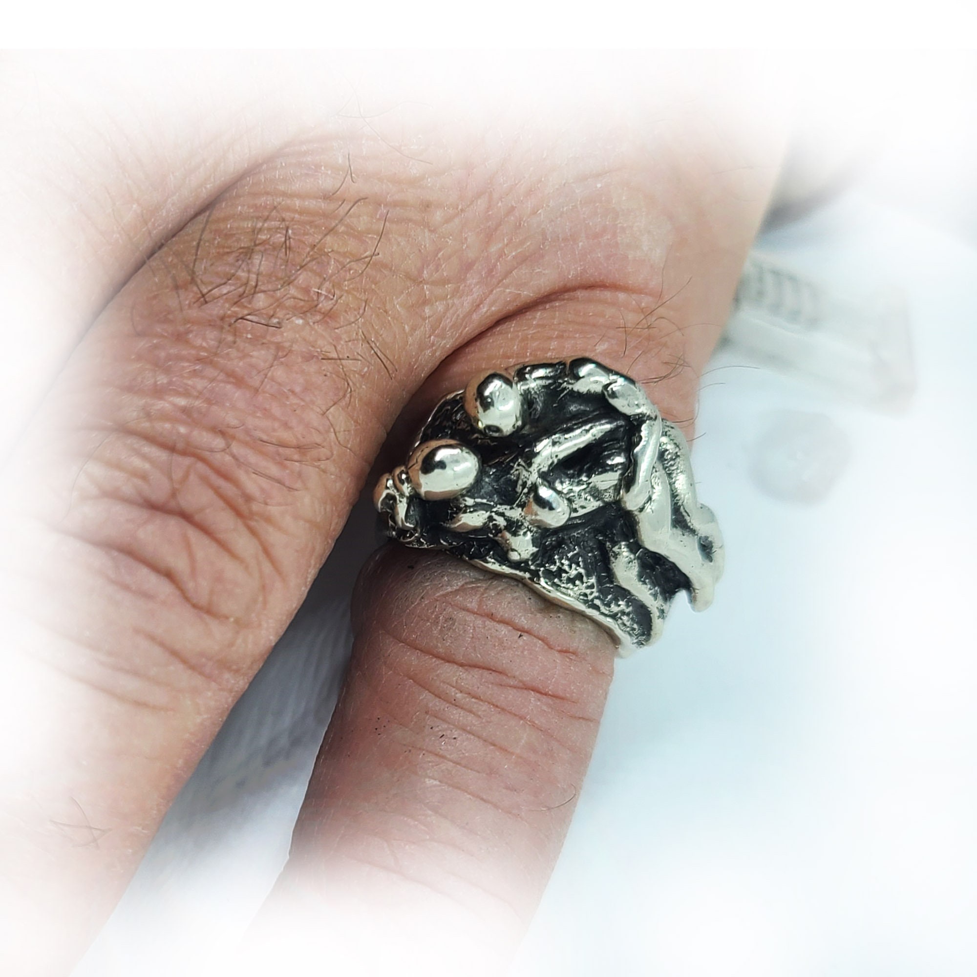 Sexy Couple Making Love Back Side Position Sterling Silver Erotic Ring ...