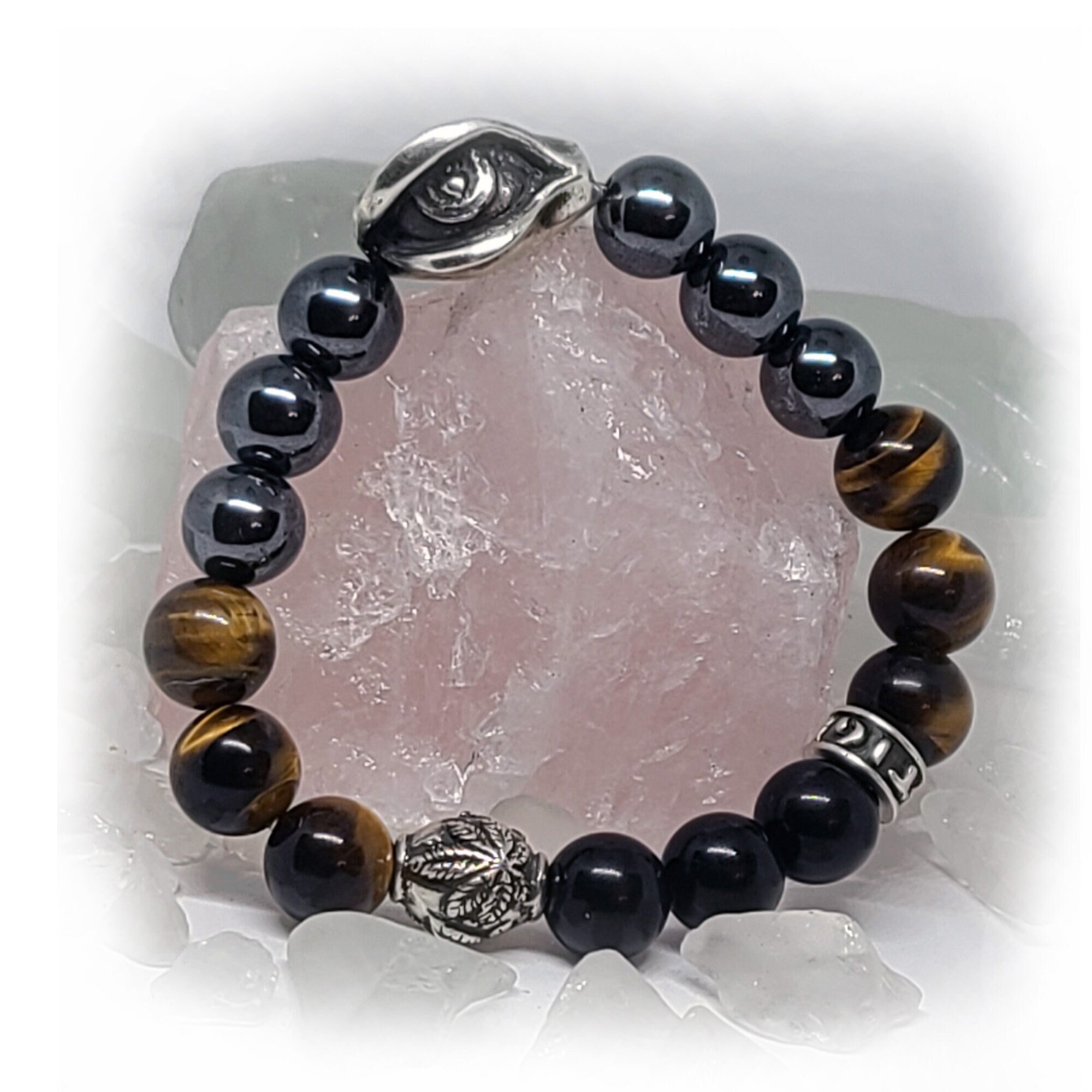 Sterling Silver Loving Eye and Marijuana Beads Bracelet - Etsy