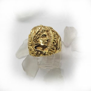 Alexander the Great 18kt Gold Ring - Etsy