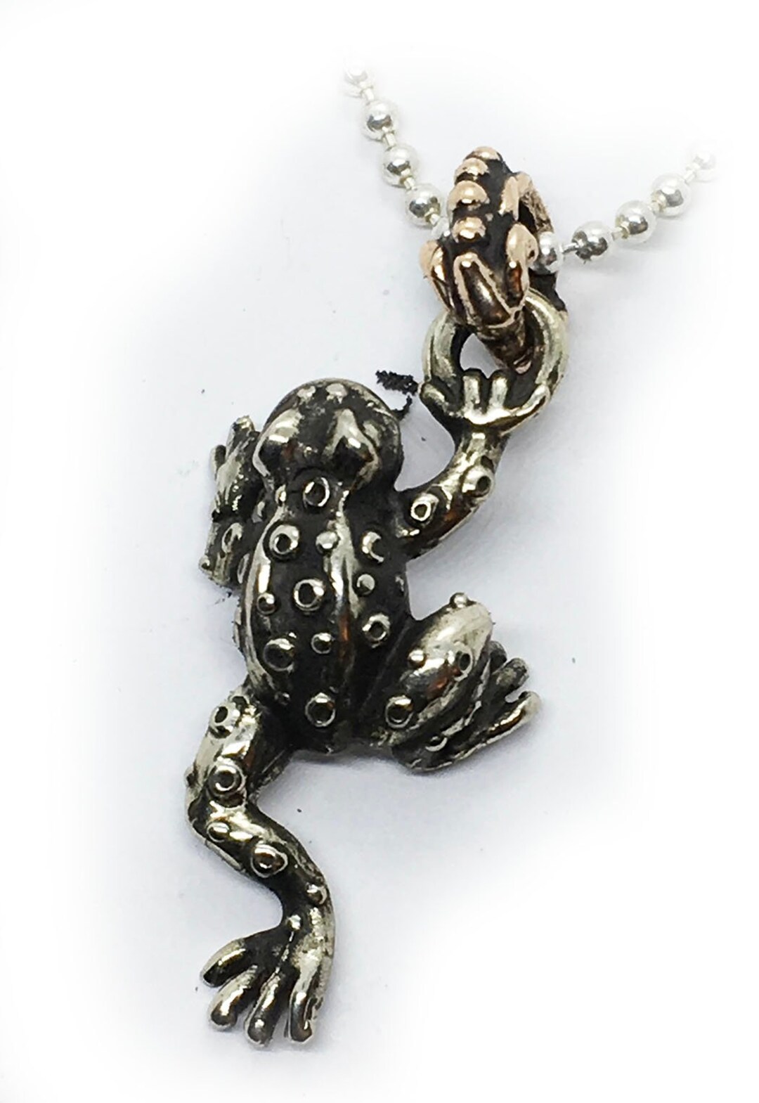 Good Luck Frog Silver Pendant - Etsy