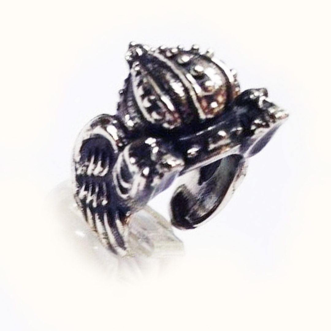Crown Wingy Silver Ring - Etsy