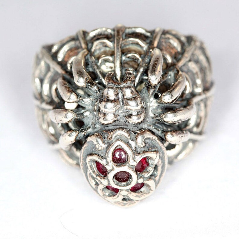 Black Widow Sterling Silver Ring - Etsy