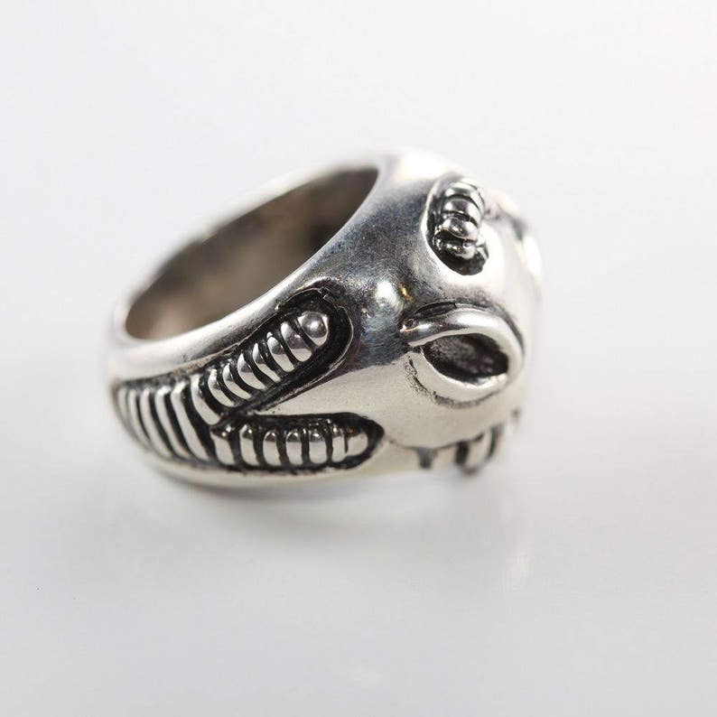 Sterling Silver Alien Ring - Etsy