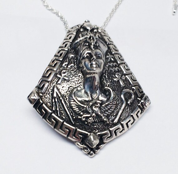 Cleopatra Silver Pendant | Etsy