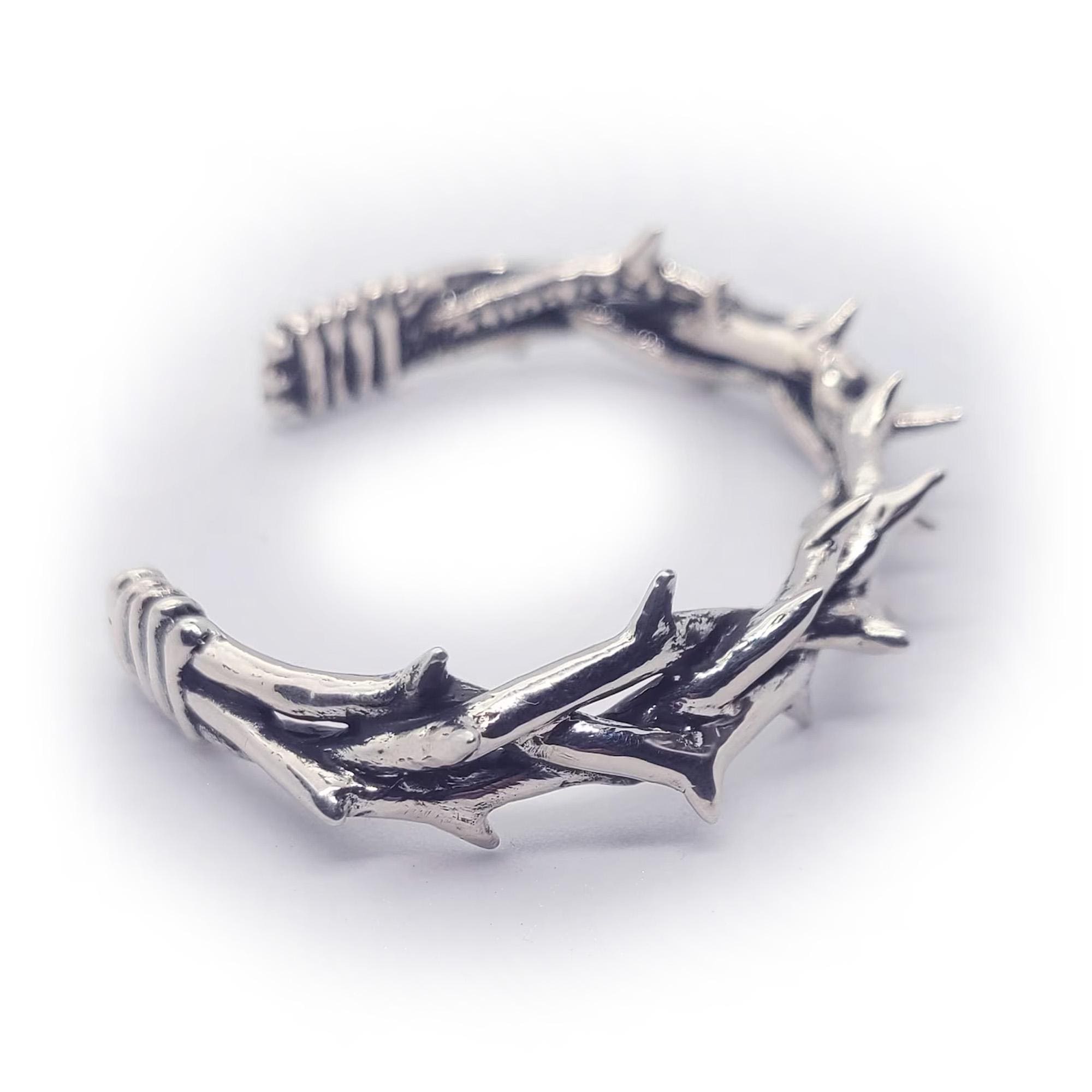 Thorns Crown Silver Bracelet - Etsy
