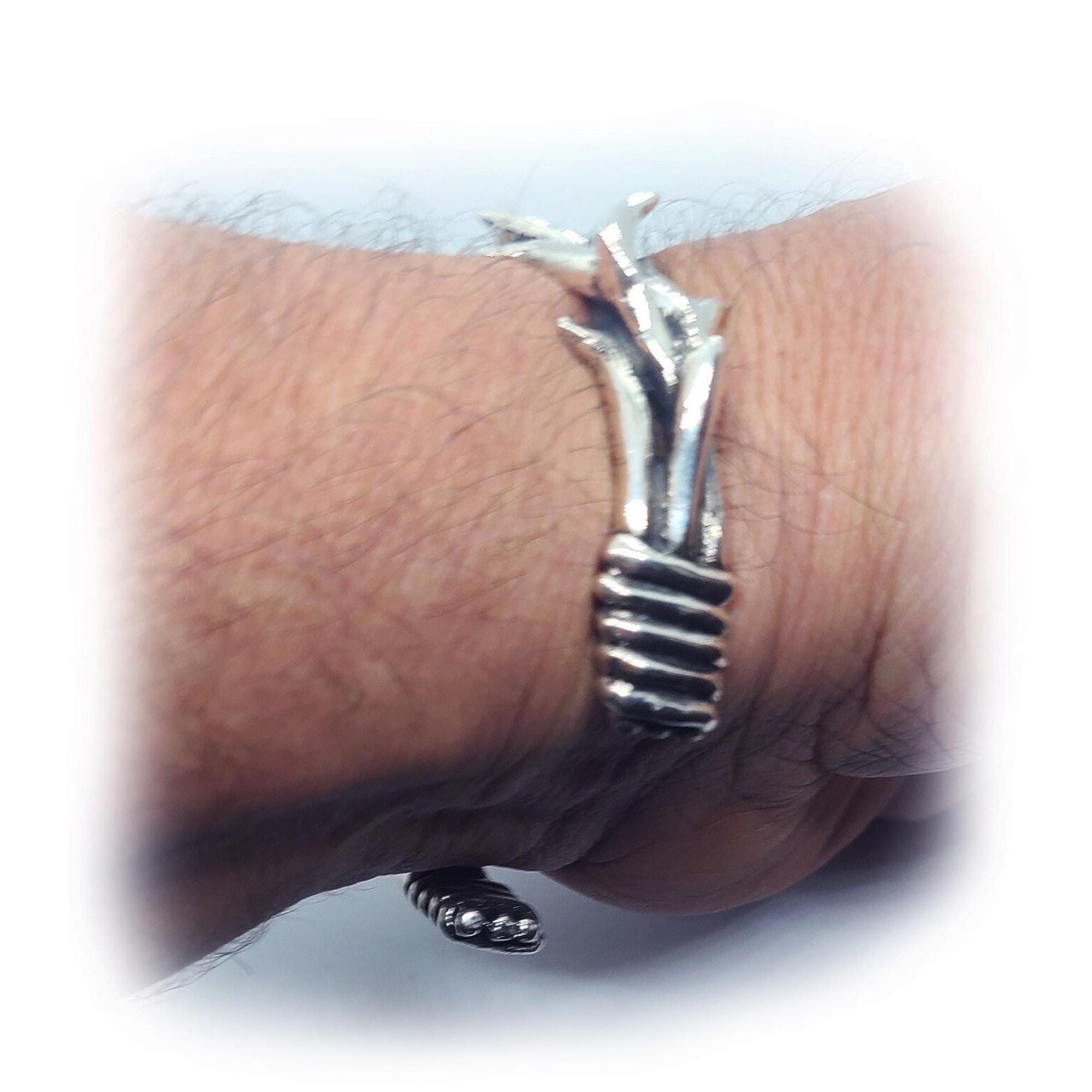Thorns Crown Silver Bracelet - Etsy