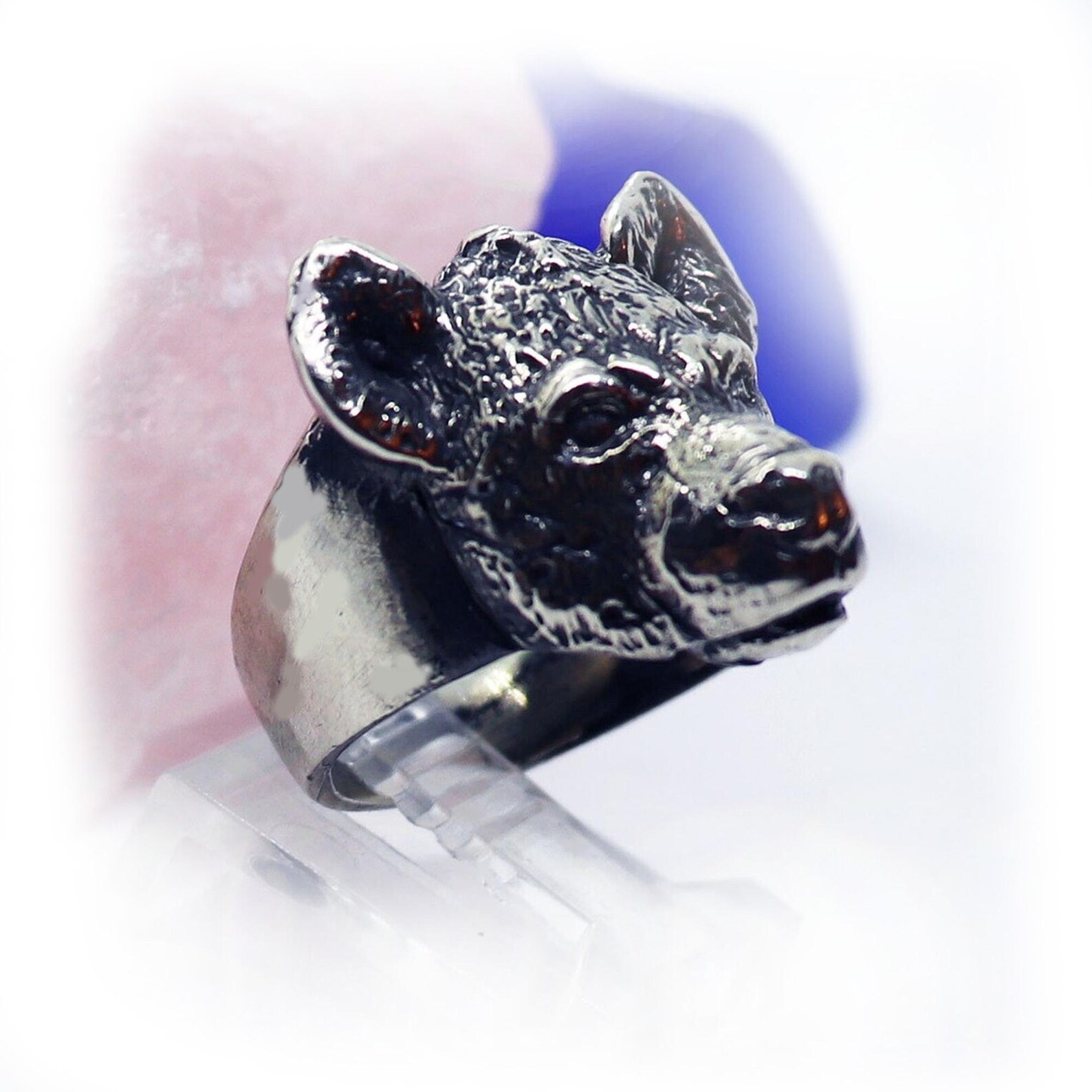 Hyena sterling Silver Ring - Etsy
