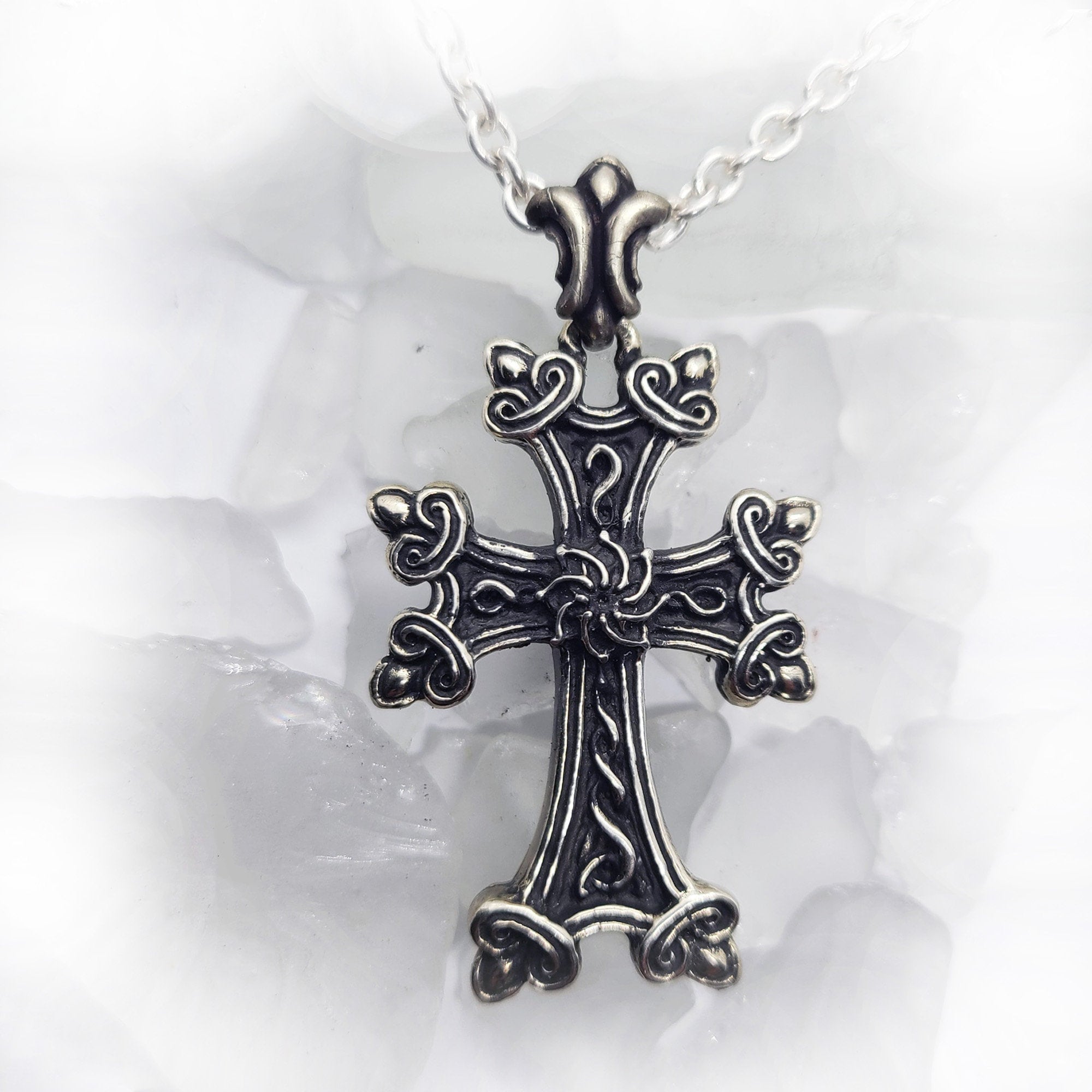 Armenian Eternity Cross Sterling Silver Pendant - Etsy