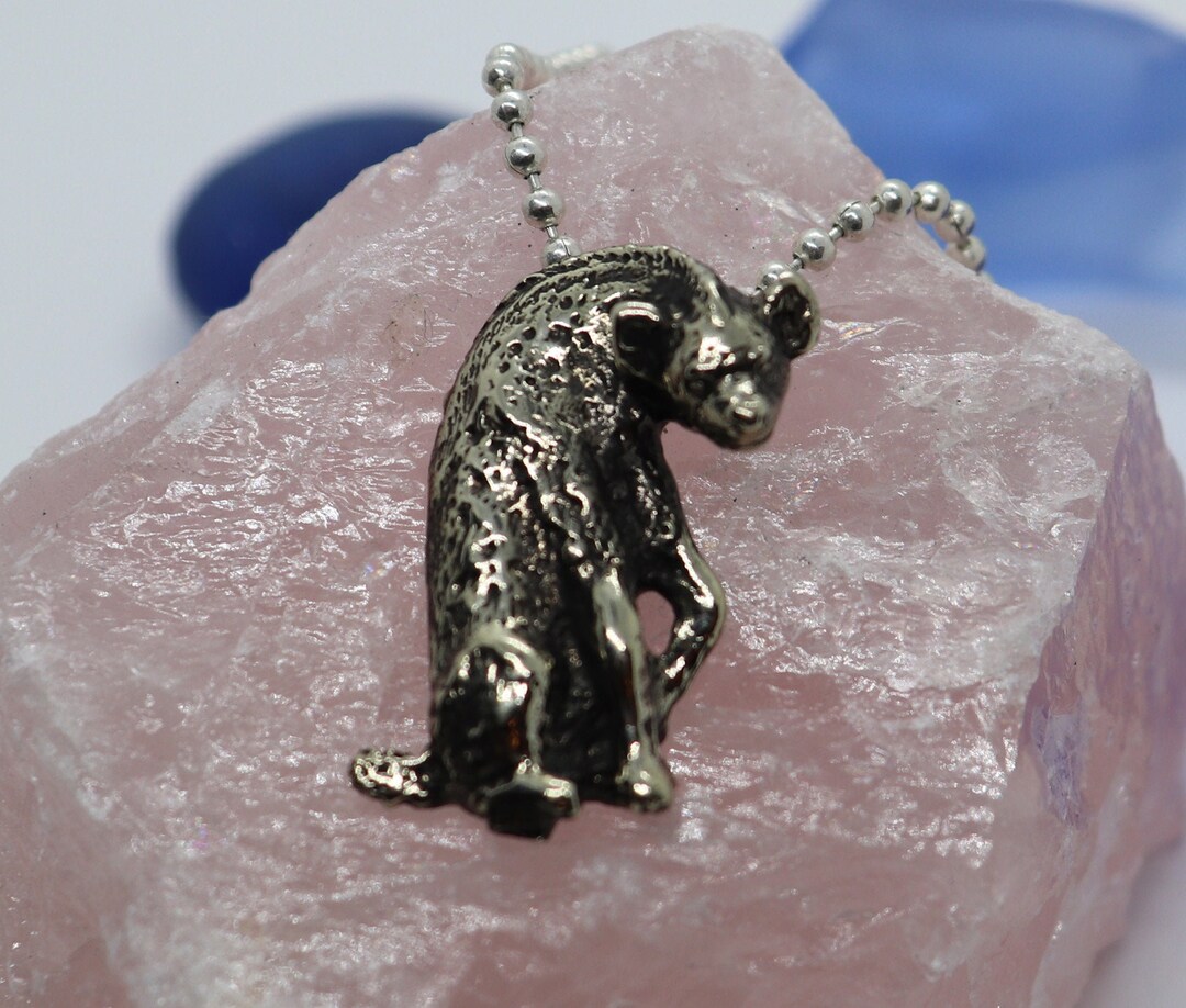 Sterling Silver Hyena Pendant - Etsy