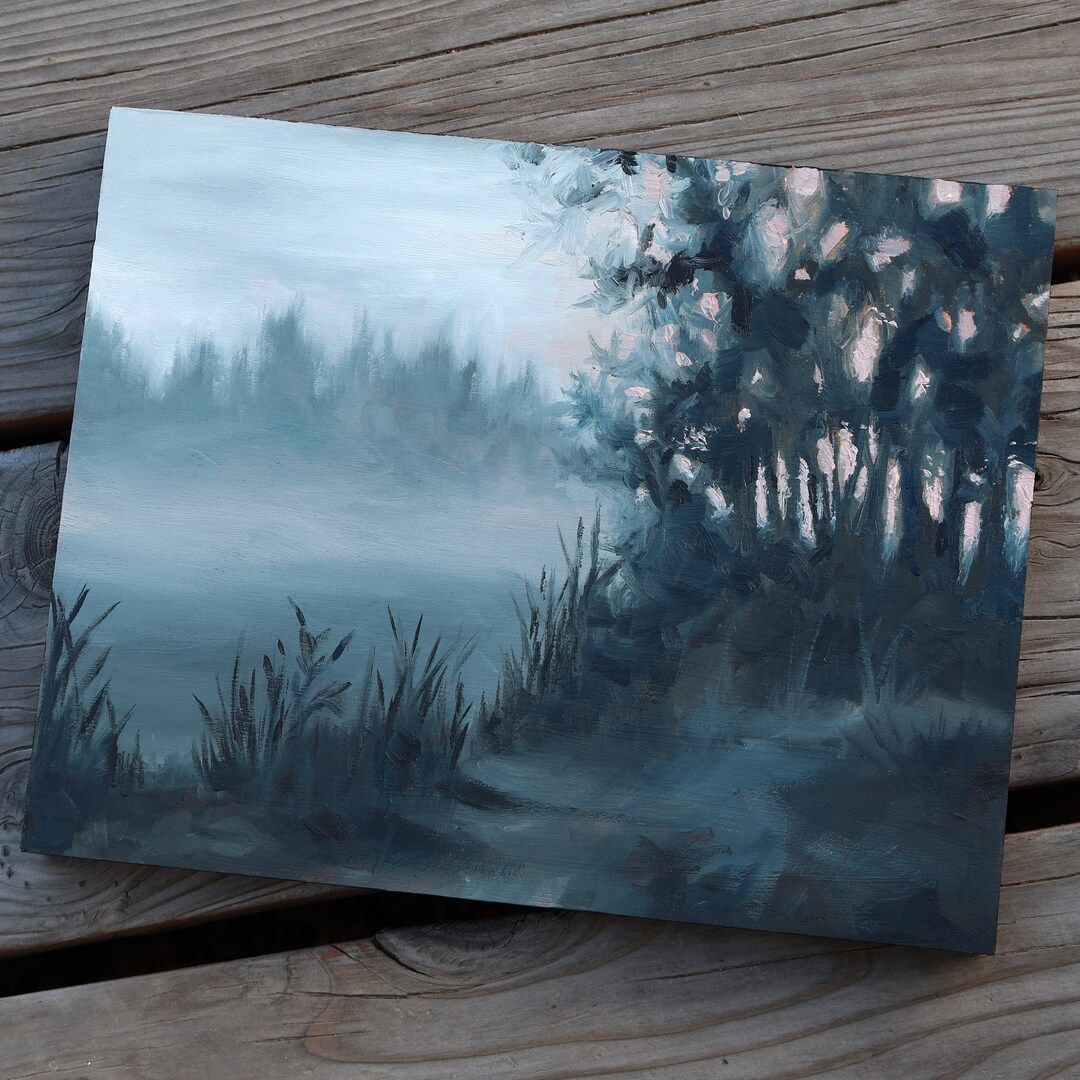 Spooky Marsh 8x10 Original Oil Painting Landscape Painting - Etsy