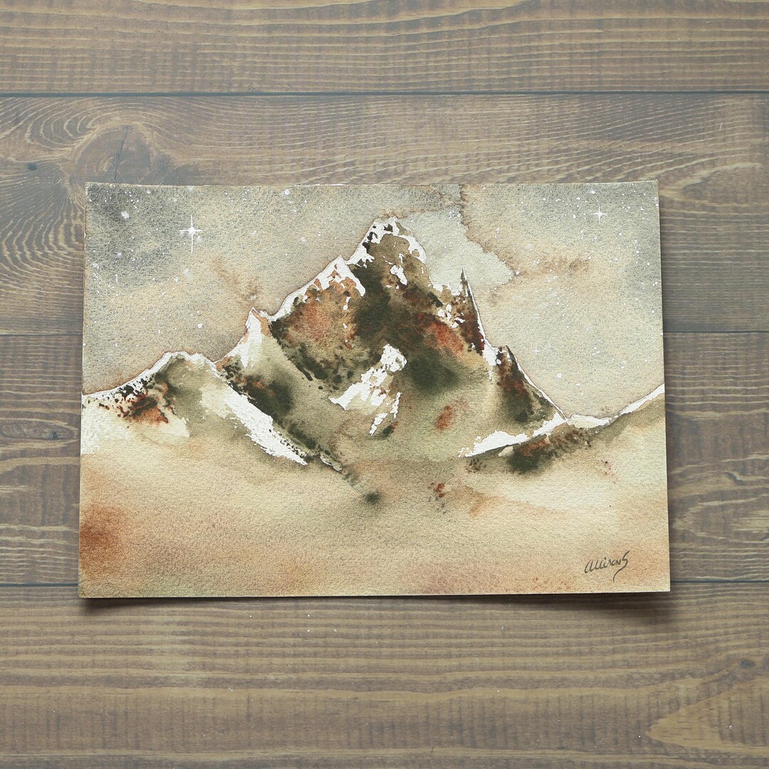 Original Watercolor Painting, 5x7" • "moss and Earth No. 2" - Etsy