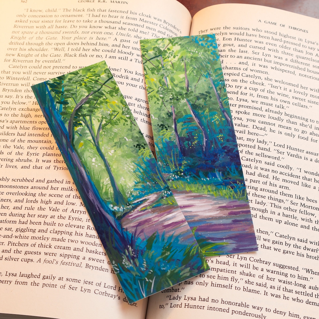 Forest Path Handmade Bookmarks Painted Bookmark Set Printed Art ...