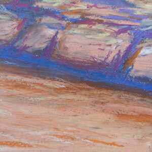 Red Rock in Pastel 9x12 Original Oil Pastel Landscape Painting ...