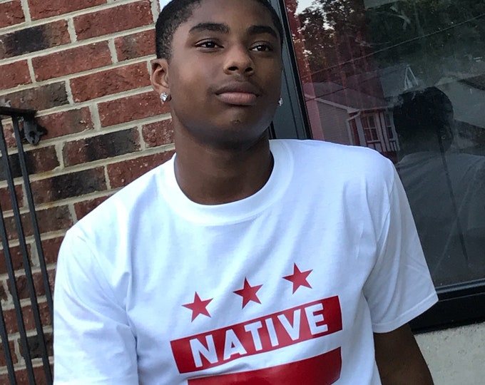 Washington DC Native Tee Shirt T-shirt Red White Unisex Washington DC ...