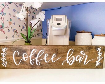 Coffee Bar Sign Large Sign Coffee Decor Round Sign - Etsy