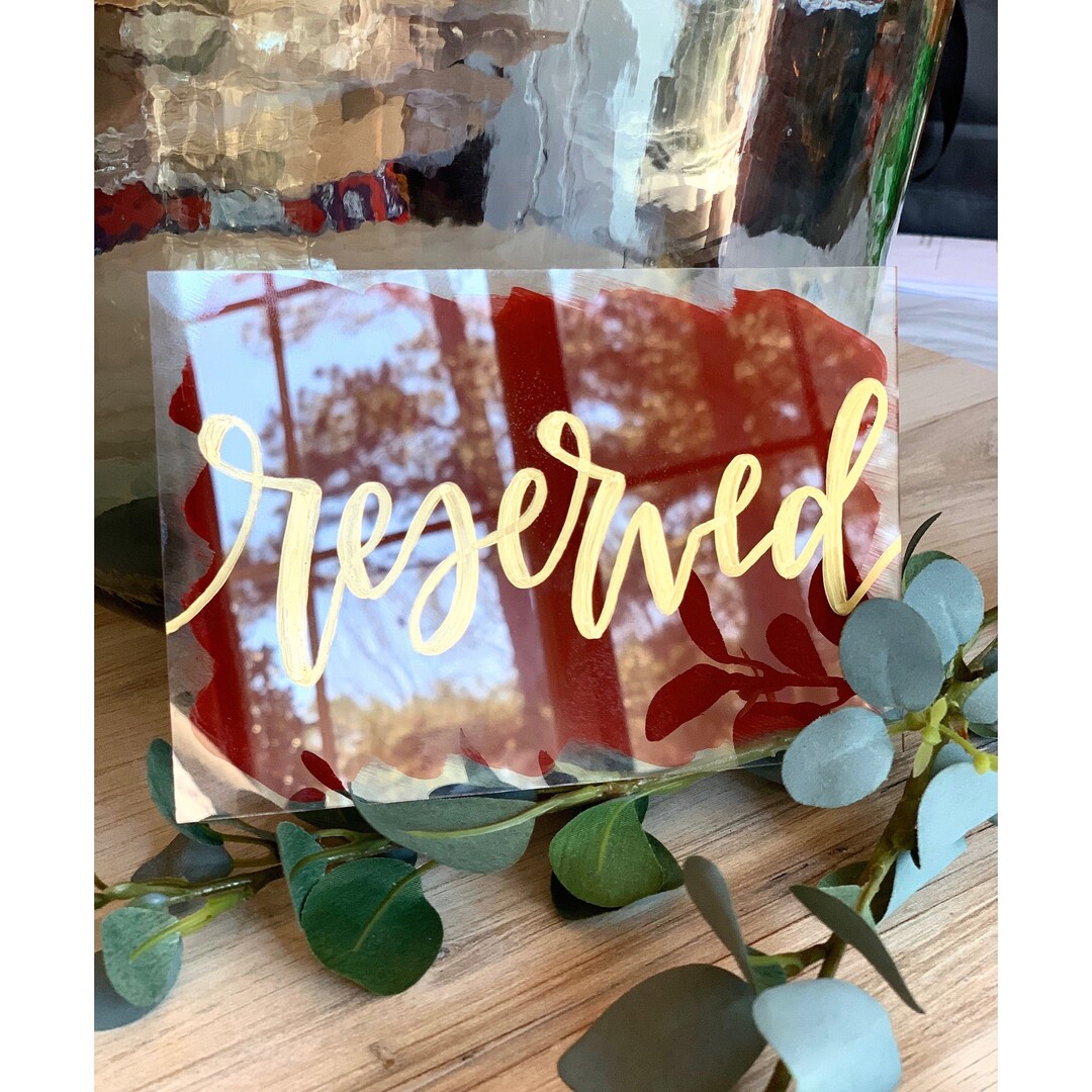 Reserved Sign - Reserved Acrylic Sign, Acrylic Reserved Sign, Acrylic ...