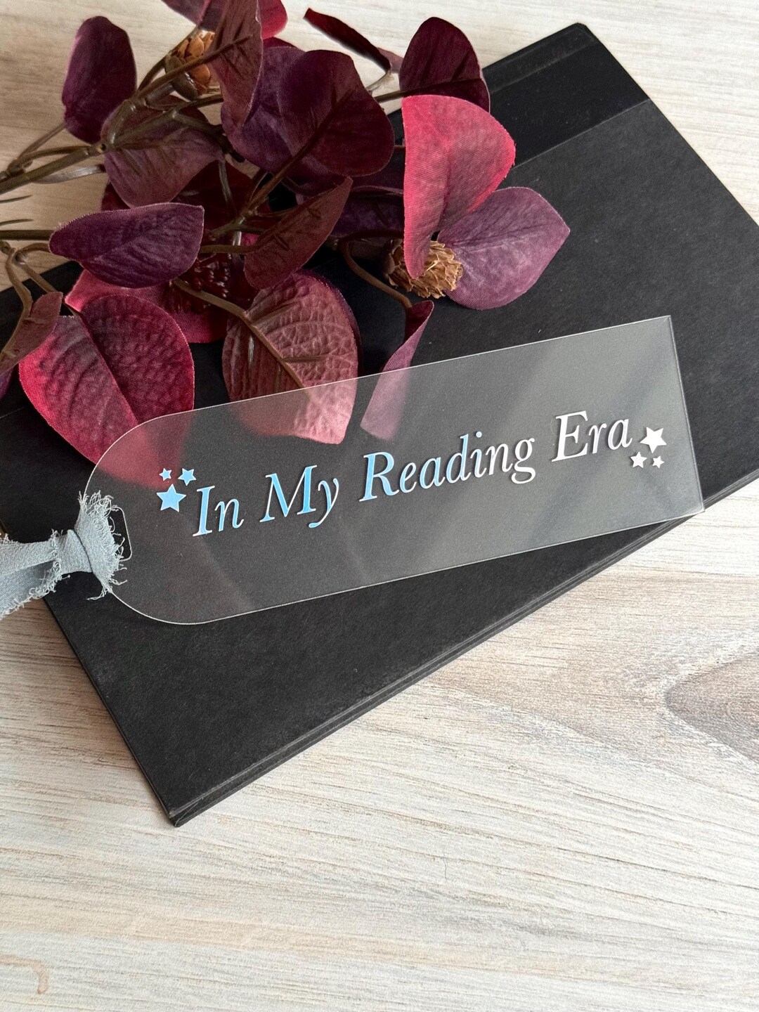 In My Reading Era Bookmark: Frosted Acrylic With Chiffon Ribbon - Etsy