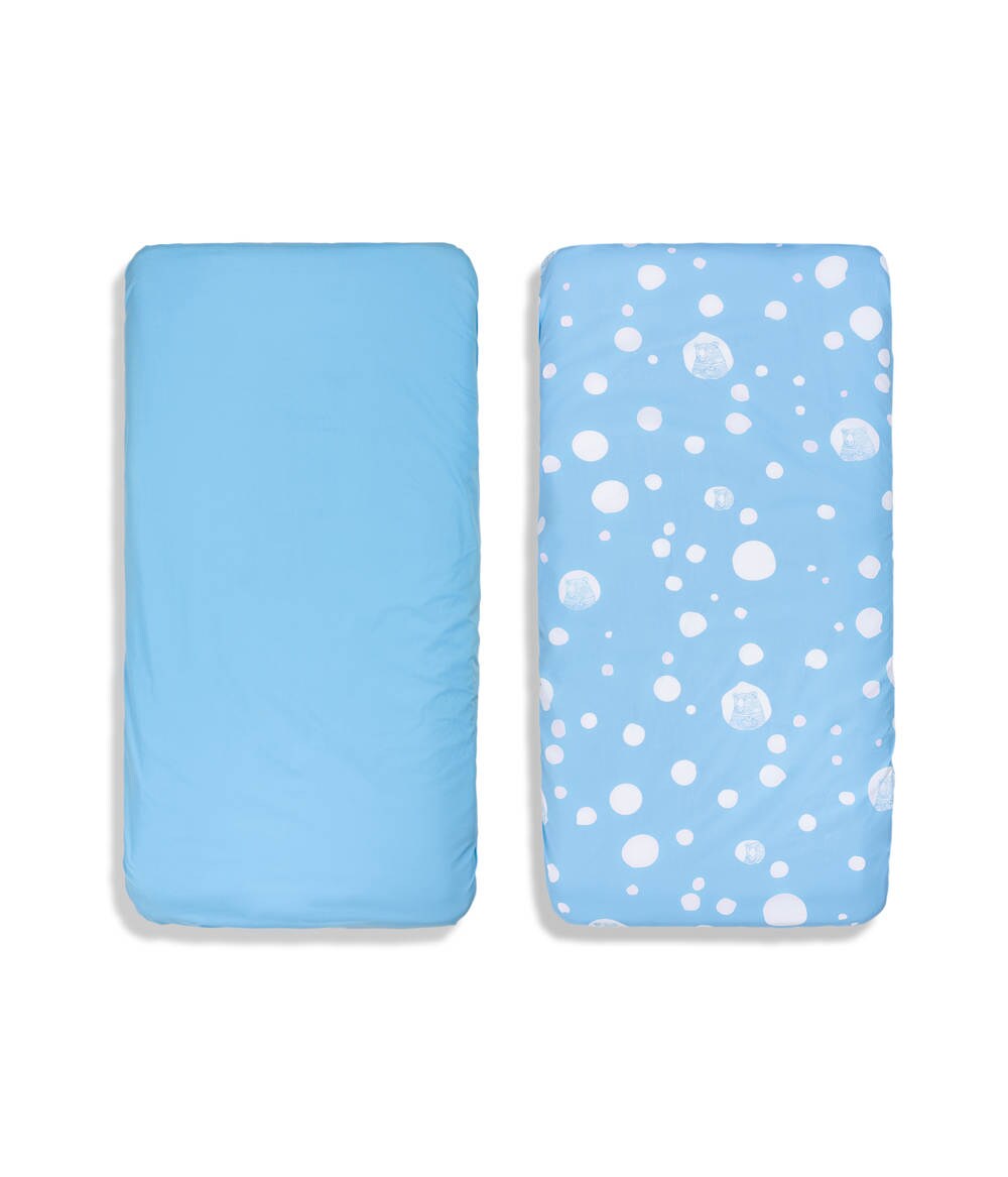 Organic Cot Bed Fitted Sheet / Baby Fitted Sheet / Blue Fitted Sheet ...