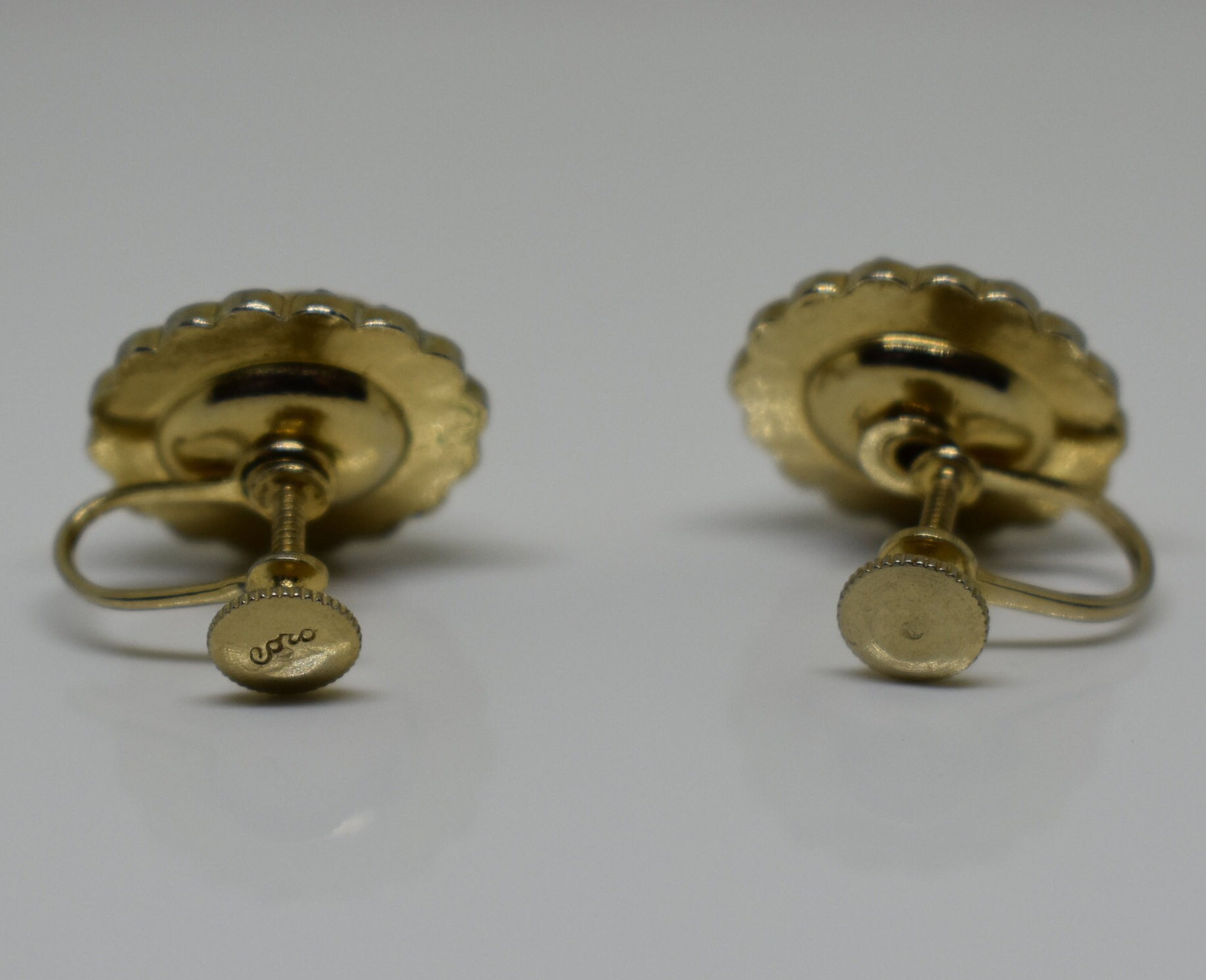 Vintage Signed CORO Cameo Earrings Screw Back Clear Rhinestone | Etsy