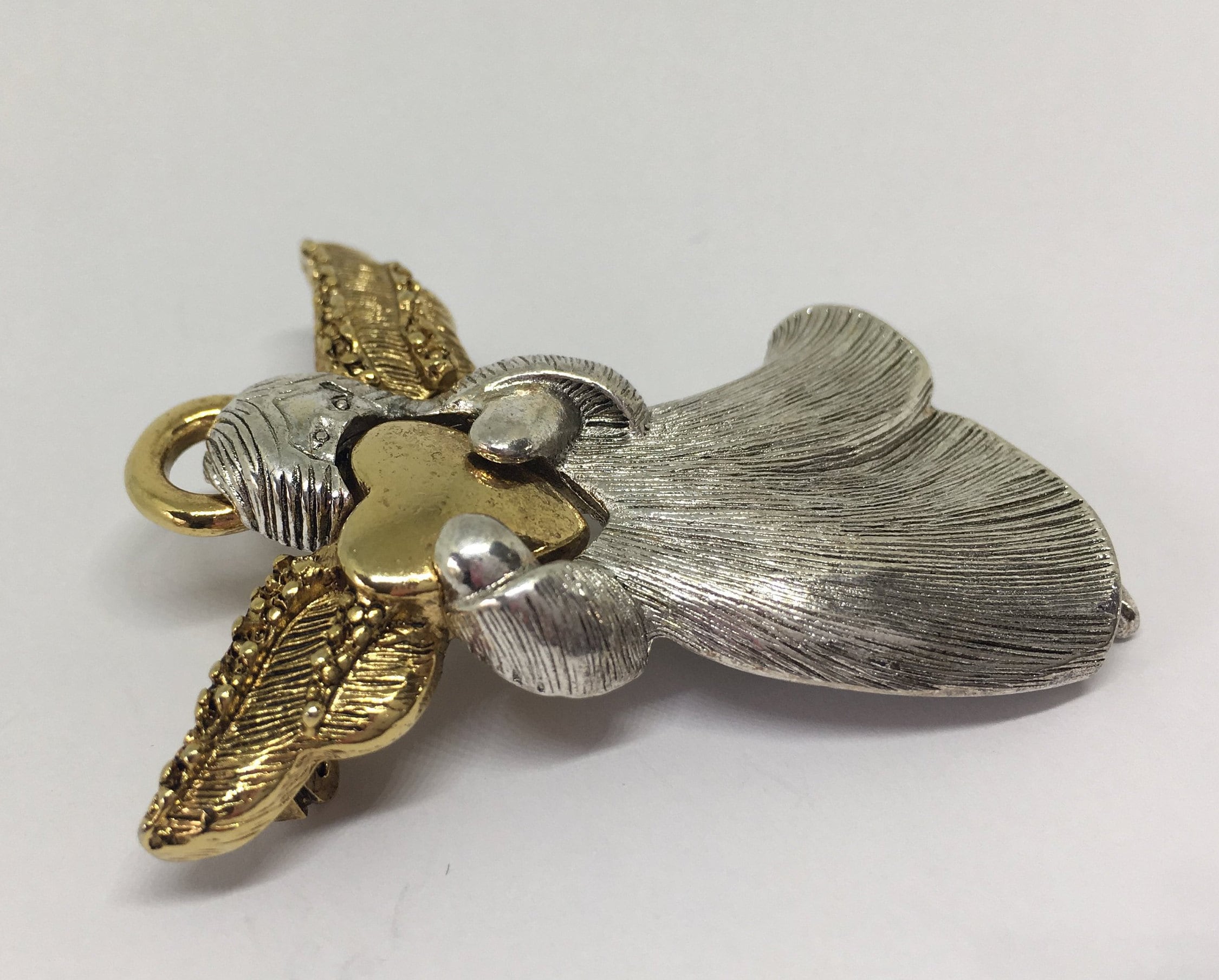 Vintage LC Liz Clauborne Signed Angel Brooch Pin Pendant - Etsy UK