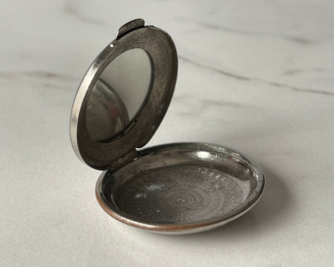 Vintage 1920s De Meridor Lazell Silver Tone Art Deco Powder Compact ...