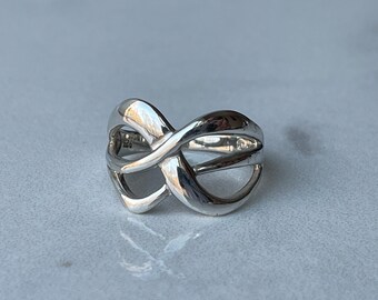 925 Sterling Silver Abstract Floral Design Wide Ring Size 5 1/4 - Etsy