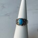 Vintage Signed JC Sterling Silver Pear Shape Blue Turquoise Ring - Etsy