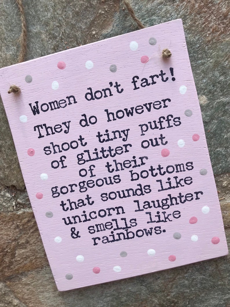 Funny Sign About Women Farting-Funny Farting Plaques-Funny | Etsy