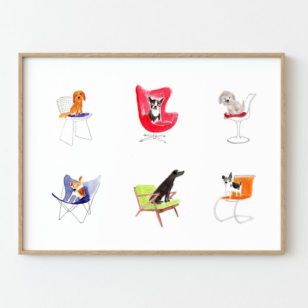 Modern Dog Art - Etsy