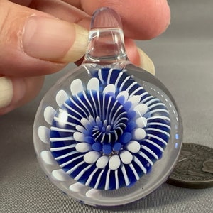 Spiral Cane & Dot Implosion Pendant - Etsy