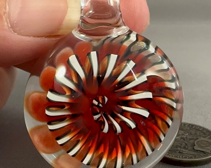 Spiral Cane & Dot Implosion Pendant - Etsy