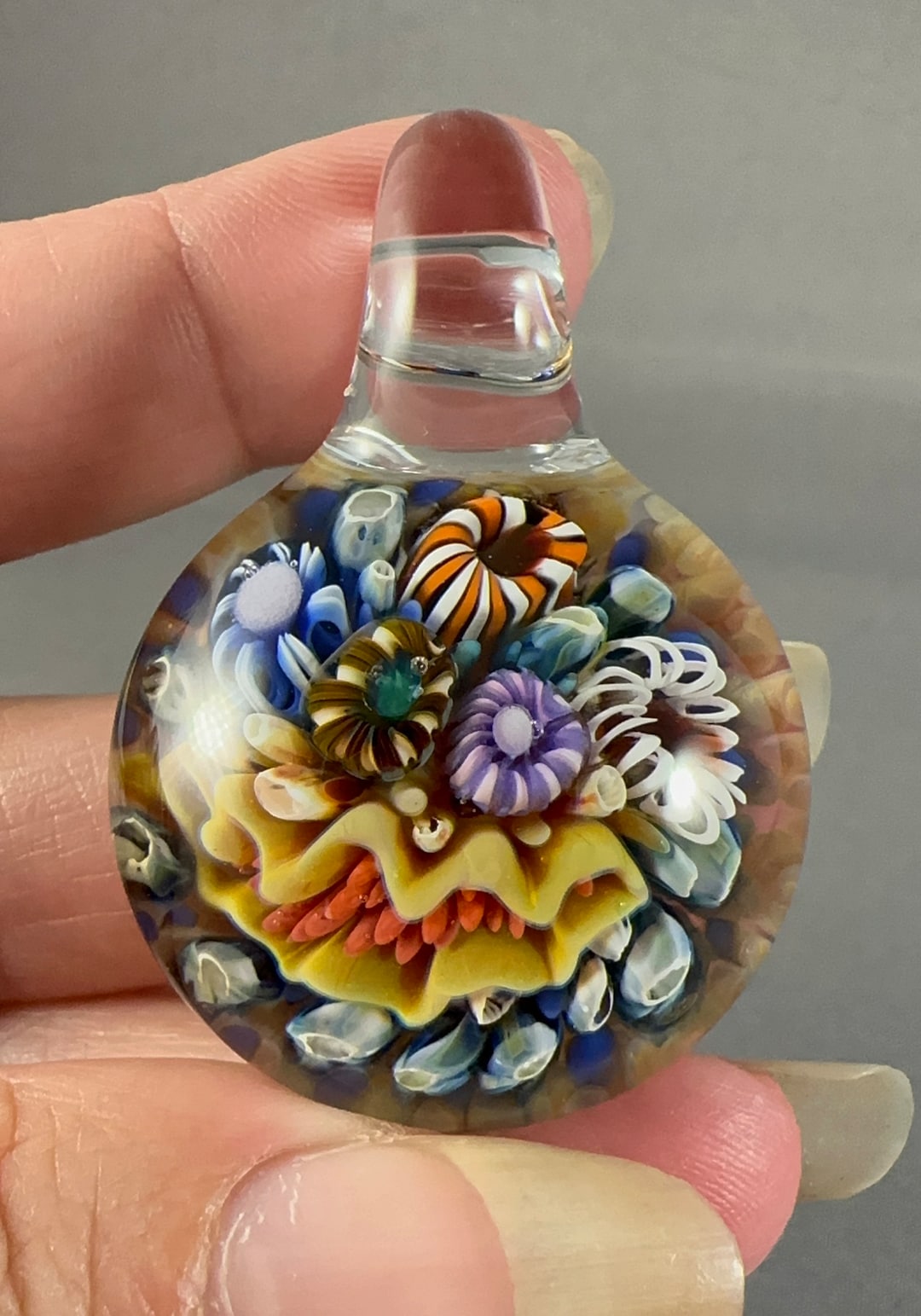 Tan Clam Ocean Reef Implosion Pendant - Etsy