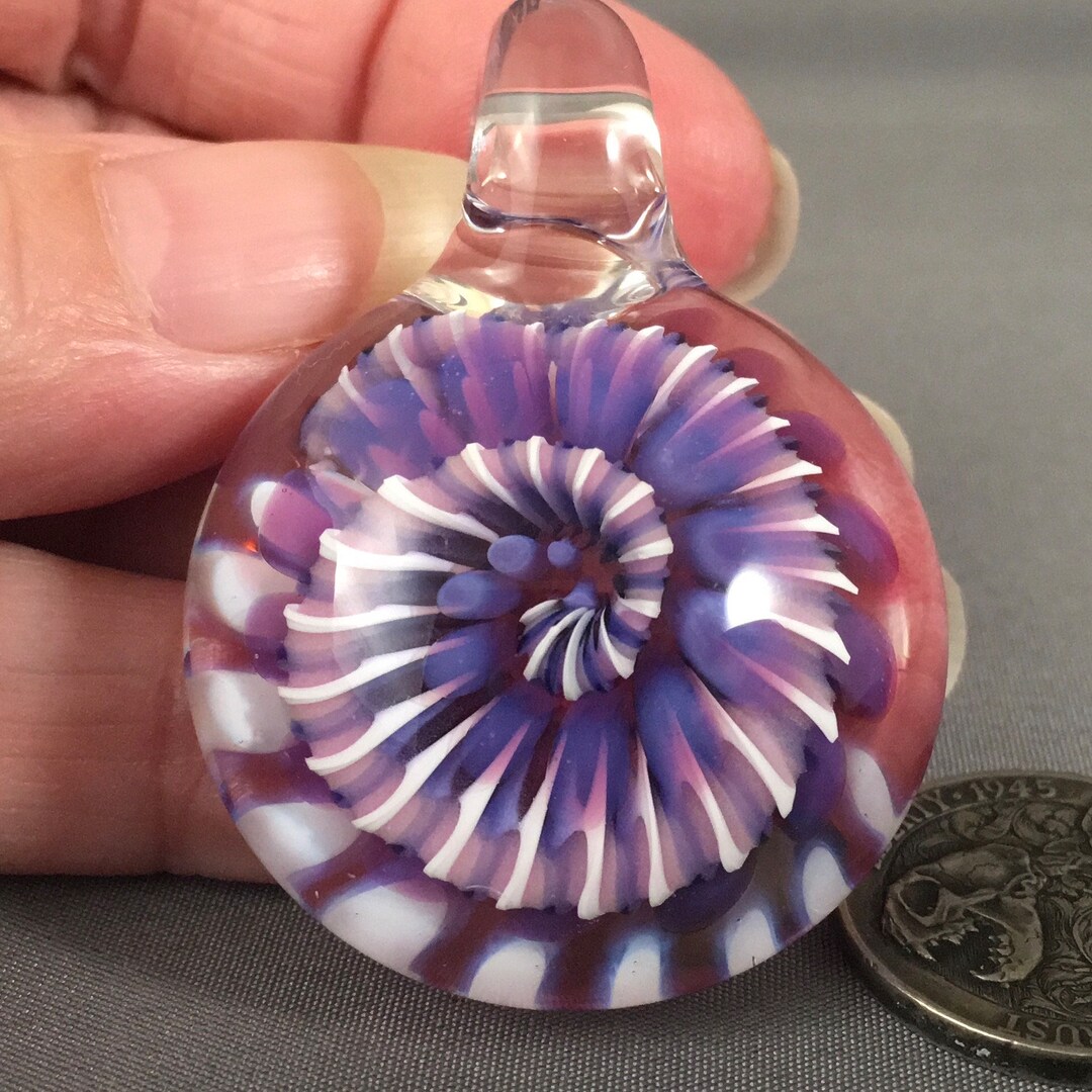 Cane Spiral & Dot Implosion Pendant - Etsy
