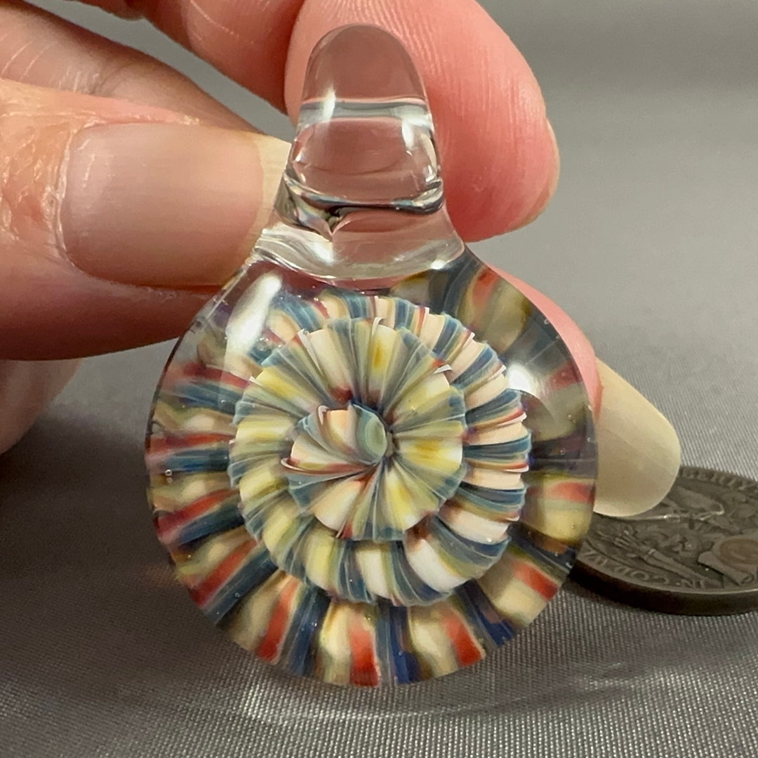 Spiral Cane Compression Pendant - Etsy