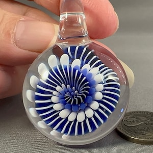 Spiral Cane & Dot Implosion Pendant - Etsy