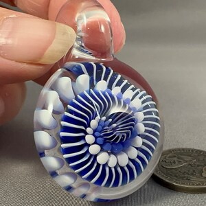 Spiral Cane & Dot Implosion Pendant - Etsy