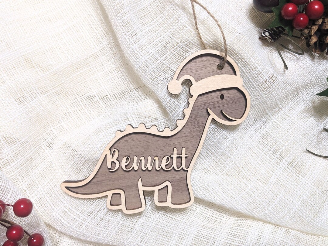 Dinosaur Christmas Ornament Custom Dino Tag Brachiosaurus - Etsy