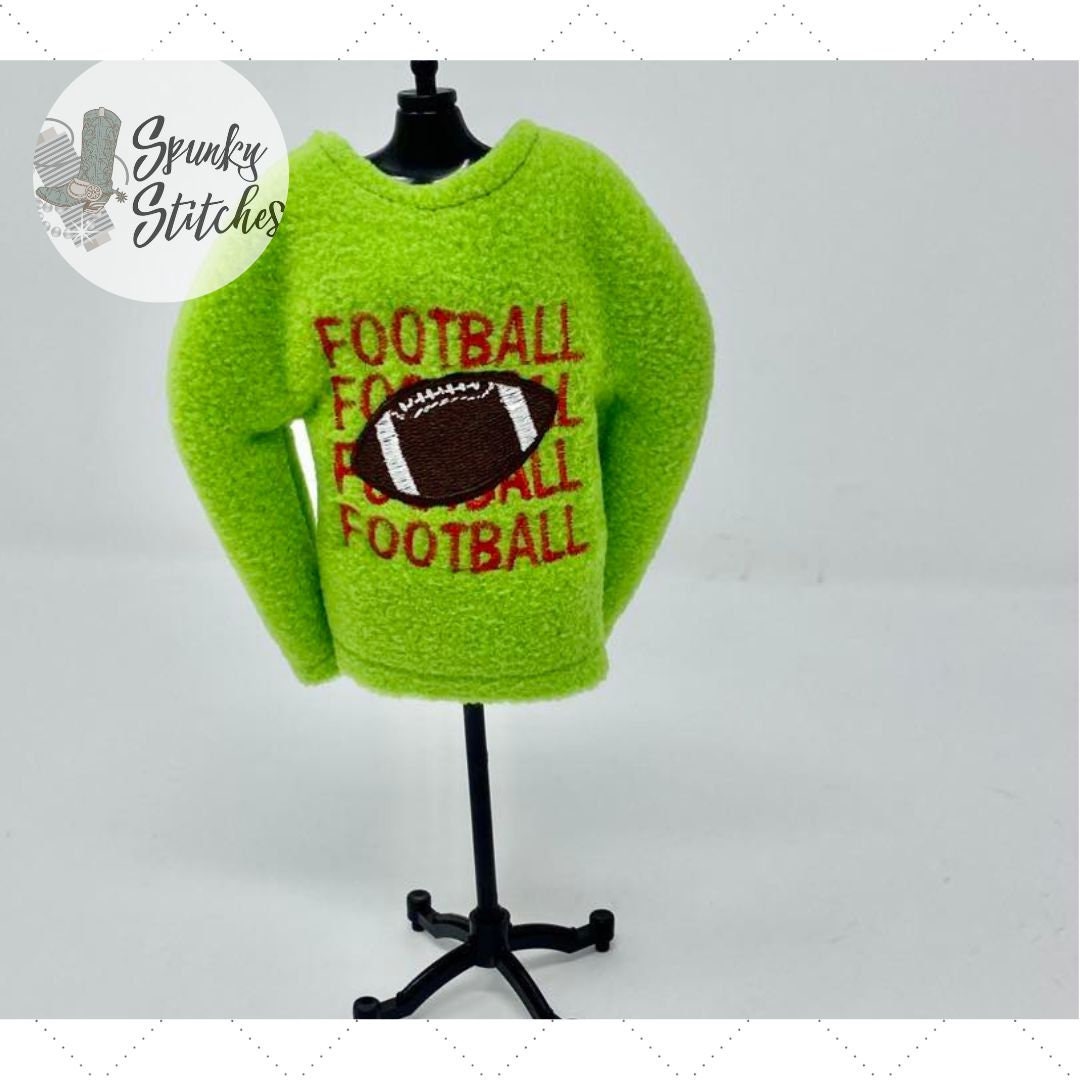 Football Elf Shirt Embroidery File - Etsy