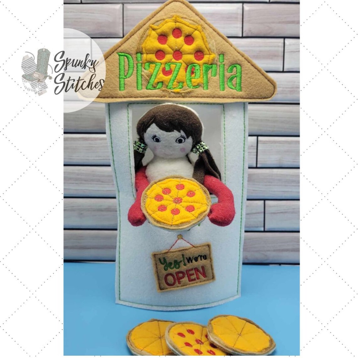Elf Pizzeria Slip Over Prop in the Hoop Embroidery File - Etsy