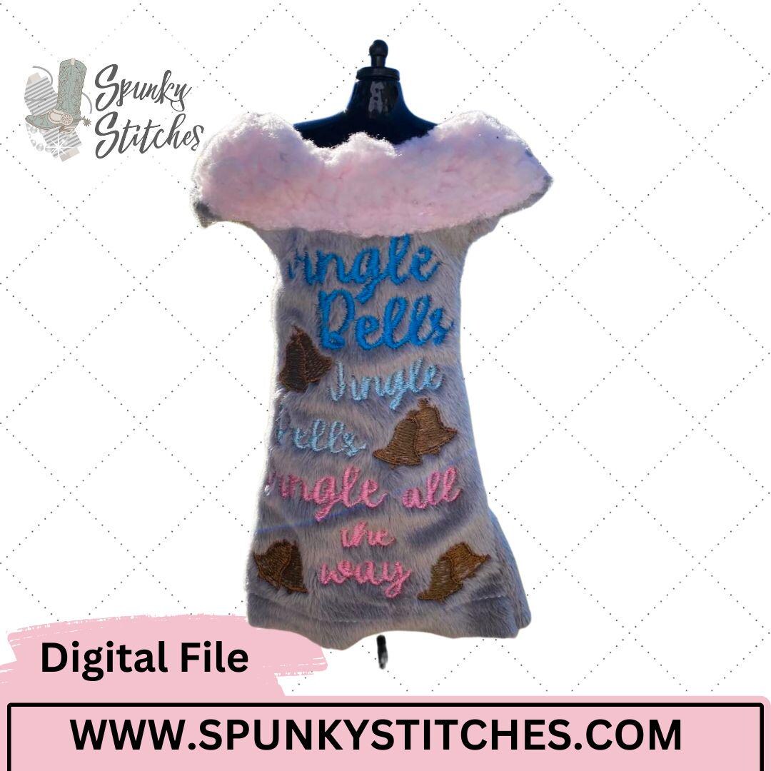 Jingle Bells Elf Dress ITH Embroidery File - Etsy